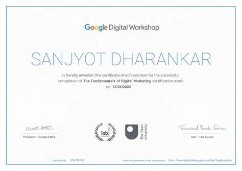 Sanjyot Dharankar On Linkedin Learning About The Fundamentals Of Digital Marketing Provided By The