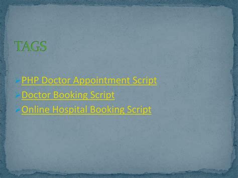 Ppt Php Doctor Appointment Script Powerpoint Presentation Free