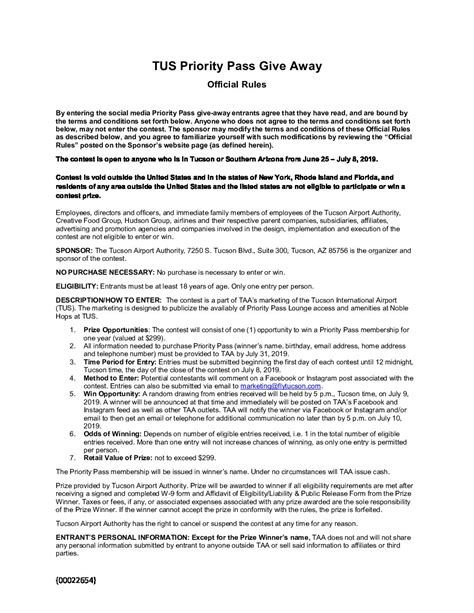 Priority Pass Contest Rules 626 Final Fly Tucson