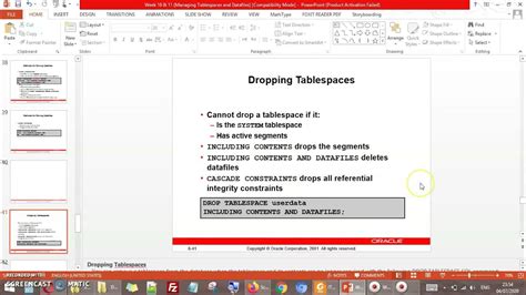 Managing Tablespaces And Datafiles Iv Youtube