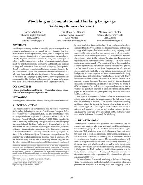 pdf modeling as computational thinking language developing a reference framework
