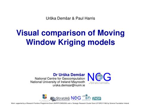 Ppt Visual Comparison Of Moving Window Kriging Models Dr Urka Demar Powerpoint Presentation