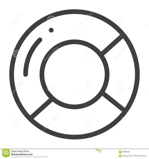 Pie Chart Line Icon Stock Vector Illustration Of Diagram 99869492