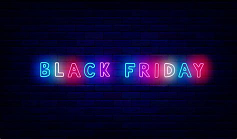 블랙 프라이데이 네온 비문 여러 가지 빛깔의 손으로 쓴 텍스트입니다 특별 행사 판매 벡터 스톡 일러스트레이션 0명에 대한 스톡