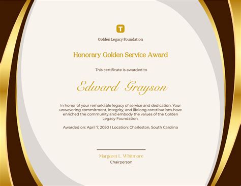 Honorary Degree Certificate Template