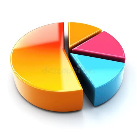 Colorful 3d Pie Chart For Business Presentation And Infographics Stock Illustration