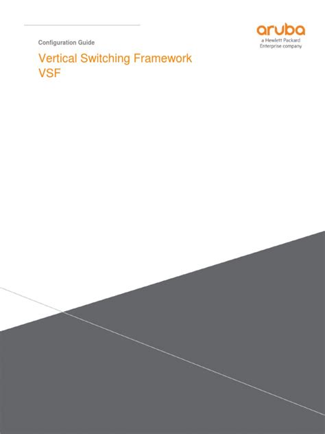 Vsf Configuration Para Switch Aruba Pdf Network Switch Communications Protocols