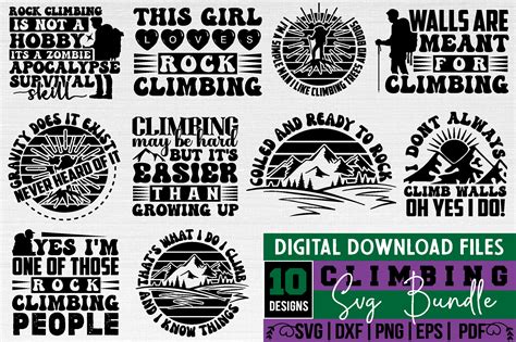 Climbing Svg Bundle Graphic By Binasvgbundle Creative Fabrica
