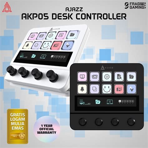 Jual AJAZZ AKP AKP Desk Controller All In One Stream Deck Programmable Macropad With