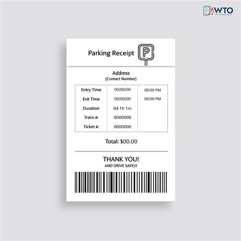 12 Free Parking Receipt Templates