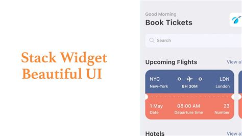 Beautiful Ticket Ui Using Stack Widget Dashed Line Youtube