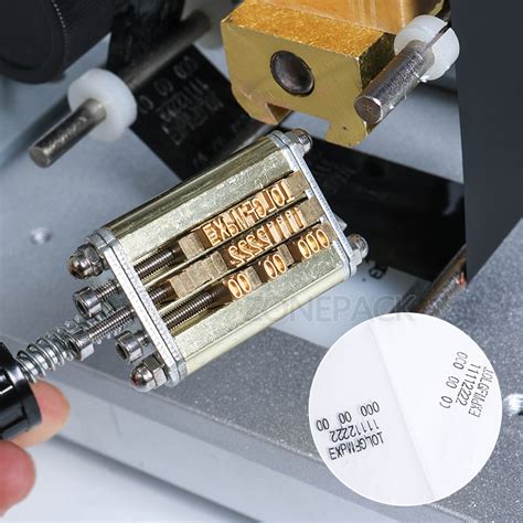 Zonepack Semi Automatic Electric Hot Stamp Ribbon Code Printer Ribbon