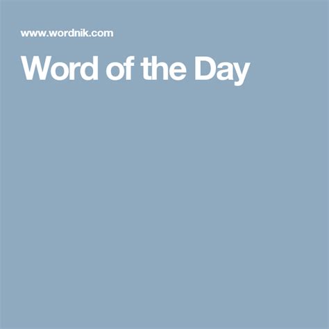 Word Of The Day Word Of The Day Words Vocabulary Strategies