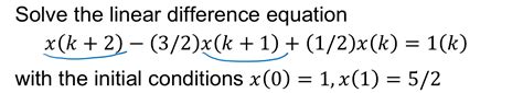 Solved Solve The Linear Difference Equation