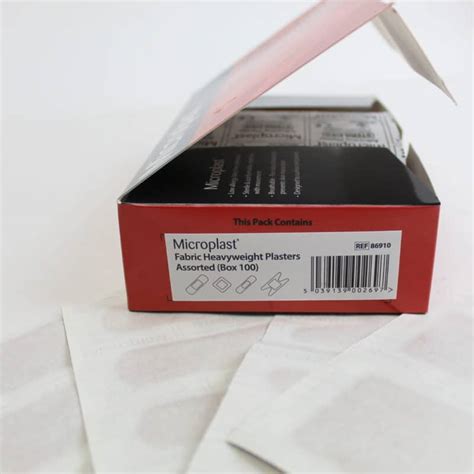 Sterile Heavyweight Fabric Assorted Plasters Box Of 100