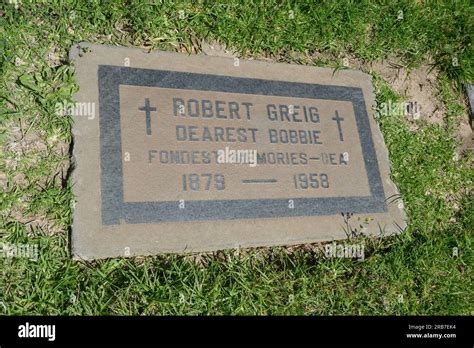 Culver City California Usa 6th July 2023 Actor Robert Greig Grave At