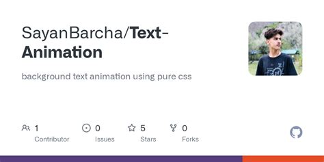 Github Sayanbarchatext Animation Background Text Animation Using Pure Css