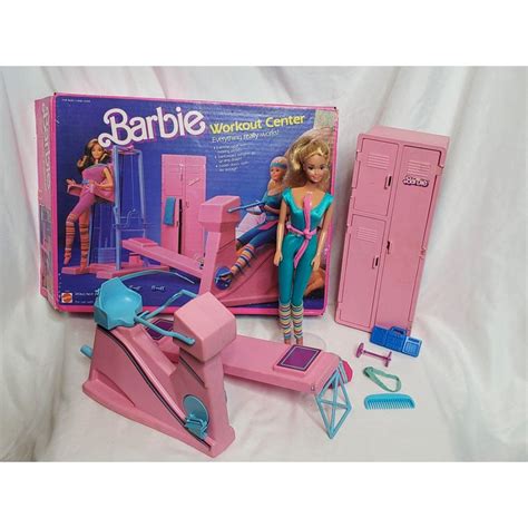 Vintage 1983 Great Shape Barbie And Workout Center As Is Missing Pieces