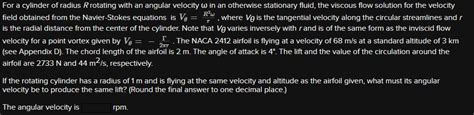 Solved For A Cylinder Of Radius Rrotating With An Angular Chegg