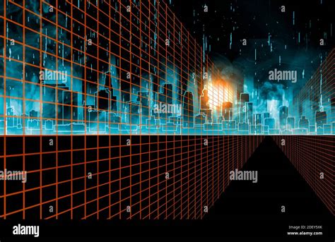 Computer Generated Three Dimensional Matrix Simulation Of Reality 3d