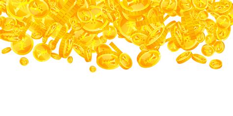 중국 위안화 동전이 하락하고 있습니다 흥미로운 흩어진 Cny 동전 중국 돈 깔끔한 대성공 부 또는 성공 개념 벡터 일러스트레이션 3차원 형태에 대한 스톡 벡터 아트 및 기타