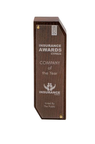 Wooden Awards With Plexiglass Evangelides Bronze