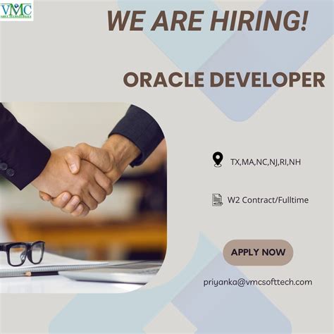 Vmc Soft Technologies Inc On Linkedin Oracledeveloper Oracle Sqlserver Sql Jobs Database