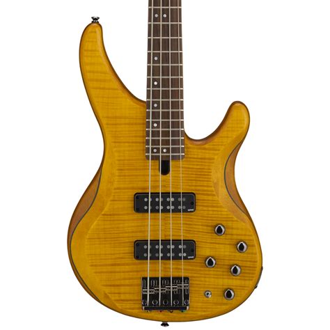 Yamaha Trbx604fm 4 String Electric Bass Guitar Matte Amber Mahogany