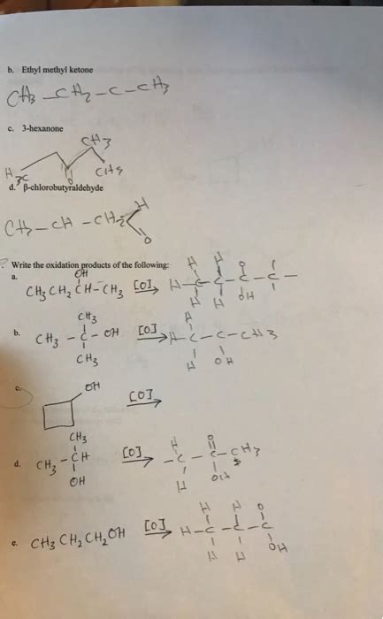 Solved B Ethyl Methyl Ketone C 3 Hexanone D