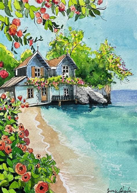 Pin By Vivien Maduro On Watercolor House Painting In 2024 Watercolor