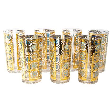 Culver 22k Gold Glassware Barware 1960s Mid Century At 1stdibs