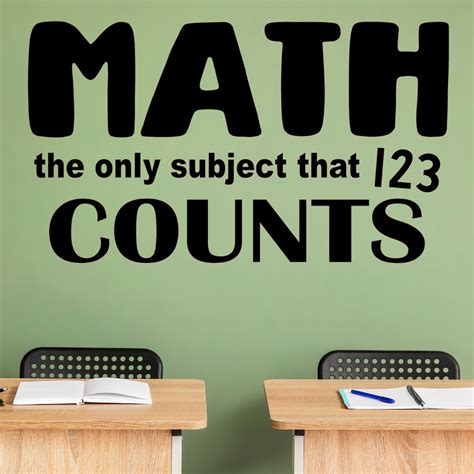 Math Is The Only Subject That Counts Decal Math Decal For The