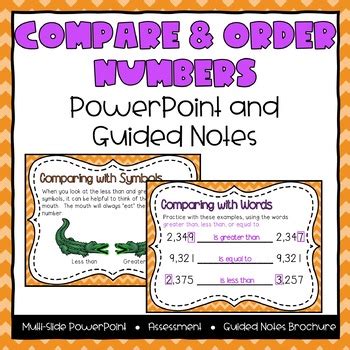 Compare Order Numbers Powerpoint Guided Notes Third Grade TPT