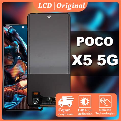 LCD POCO X5 5G Touchscreen Original Mencegah Layar Meledak FHD Definition Kualitas Kualitas