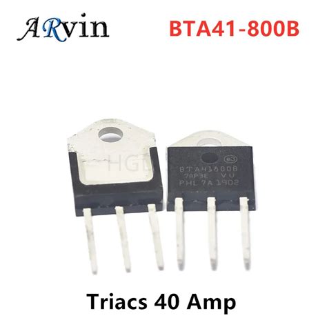 5pcs Bta41 800b Bta41800b Bta41 800 Bta41 Triacs 40 Amp 800 Volt To 3p 5pcs Bta41 800b Bta41800b Bta41 800 Bta41 Triacs 40 Amp 800 Volt To 3p