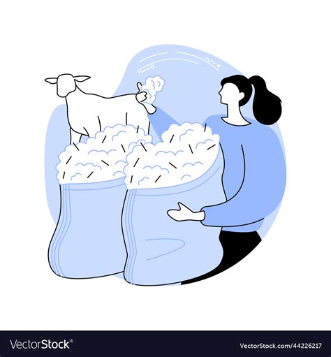Wool Sorting And Grading Isolated Cartoon Vector Image