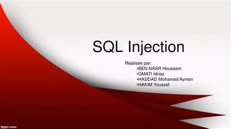 Ppt Sql Injection Powerpoint Presentation Free Download Id2184481