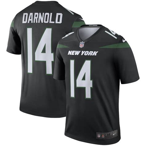 Nyj Sd Stealth Black Color Rush Legend Jersey Rtj Football 14