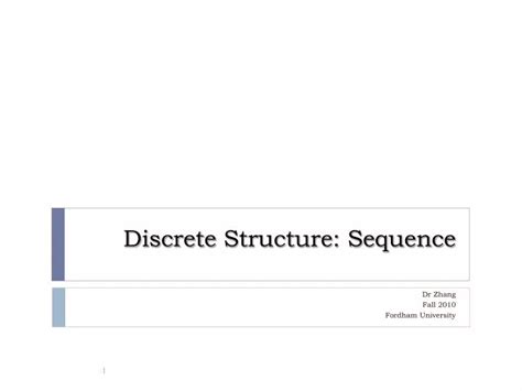 Ppt Discrete Structure Sequence Powerpoint Presentation Free Download Id3149628