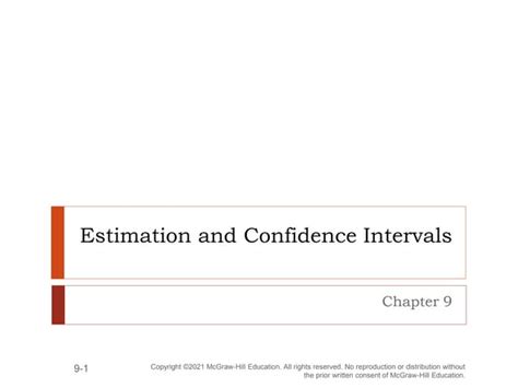 Lind 18e Chap009 Estimation And Confidence Intervals Pptx