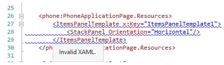 C Invalid Xaml When Define Itemspaneltemplate For Listbox Stack Overflow