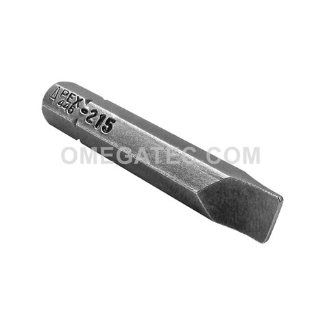 Apex 445 2 15X Slotted Insert Bits 1 4 Hex Drive