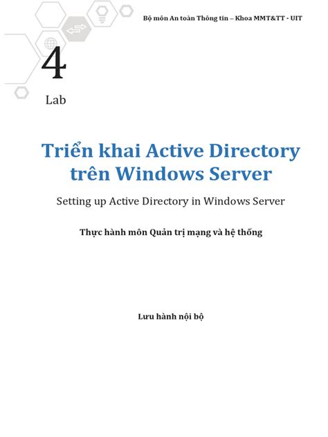 Lab 4 Setting Up Active Directory In Windows Server Pdf