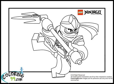 LEGO Ninjago Cole Coloring Pages Team Colors
