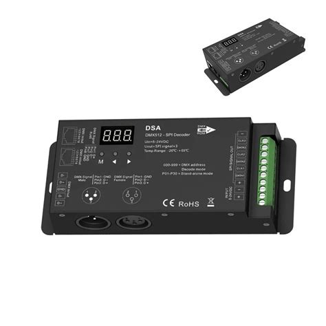 Dc5v 24v Dmx512 To Spi Decoder With Rf Led Pixel Dimmer Munber