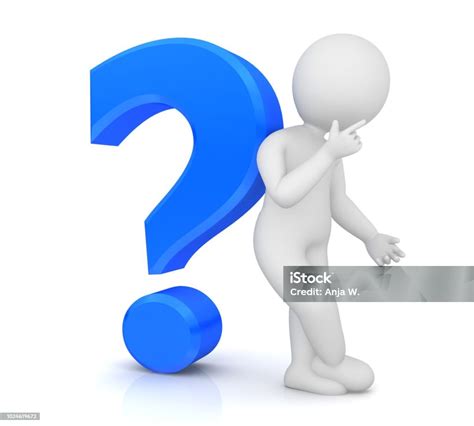 기호로 파란색 물음표 3d 렌더링 심문 포인트 흰색 배경에 고립 된 막대기 그림 사람 사람을 요구 하는 생각 3차원 형태에 대한 스톡 사진 및 기타 이미지 Istock