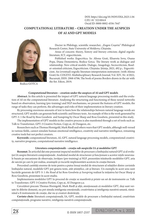 pdf computational literature creation under the auspices of ai and