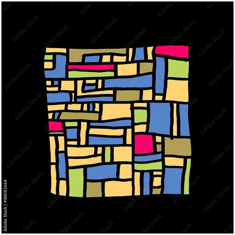 모자이크 손으로 그린 낙서 무늬 Stock Vector Adobe Stock