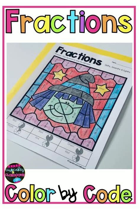 Fractions Color By Number Worksheets Fractions Coloring Identifying Fractions [video] [video