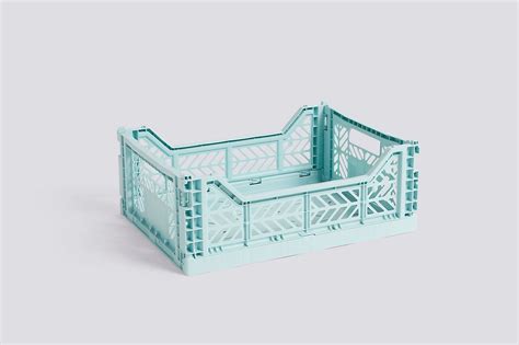 Hay Colour Crate Medium Arctic Blue Crates Plastic Crates Office